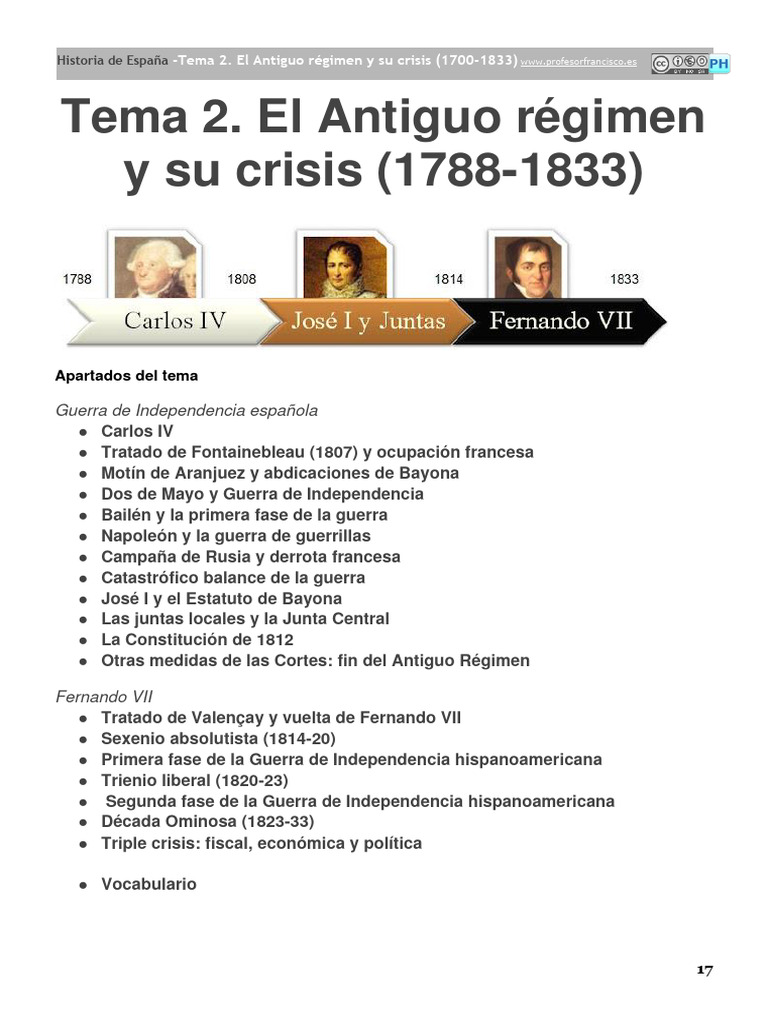 Tema 2. Libro Historia de España | PDF | Guerra peninsular | España