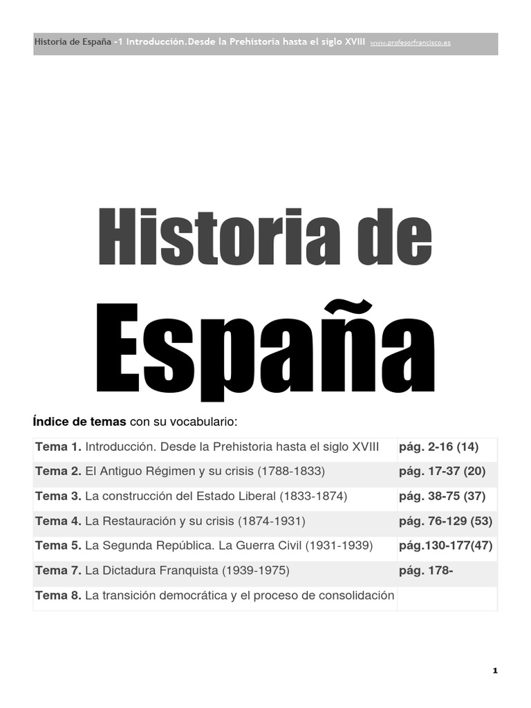 Tema 1. Libro Historia de España | PDF | Nación | Imperio español