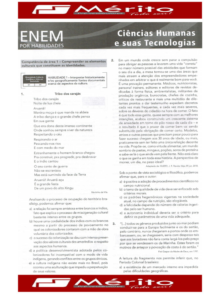 Exerc C Humanas | PDF