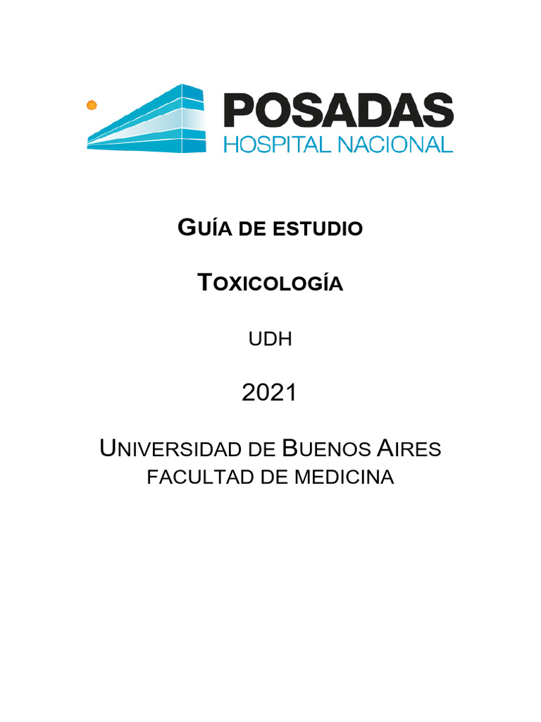 UDH Posadas Guía de estudio 2021 FINAL | PDF | Toxicología | Toxicidad