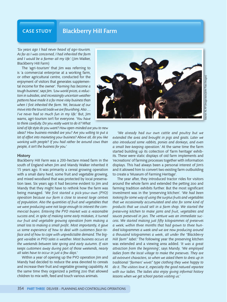 Blackberry Hill Farm's Agri-Tourism Success | PDF | Farms