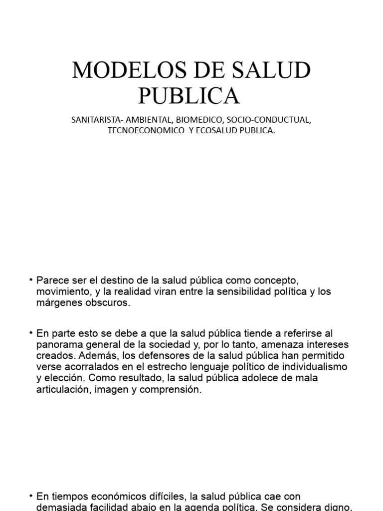 Modelos de Salud Publica 26.01.24 | PDF
