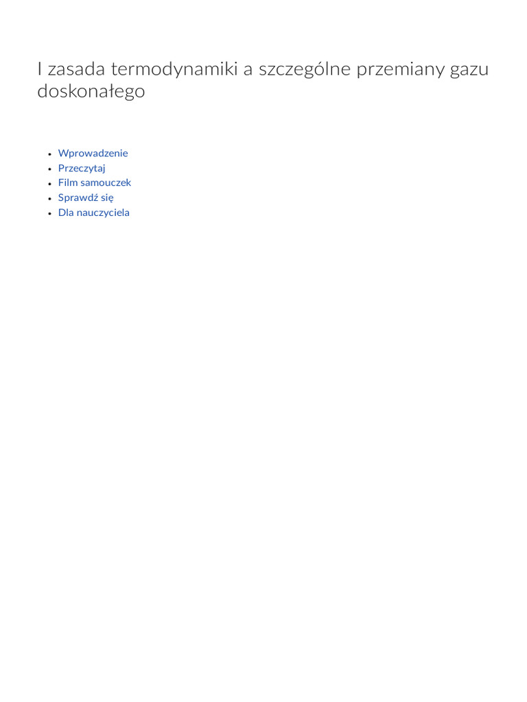 I Zasada Termodynamiki A Szczego | PDF