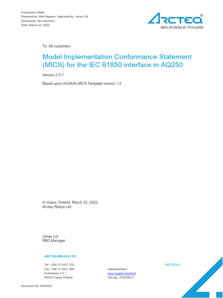 Iec 61850 Mics Final | PDF | Relay | Transformer