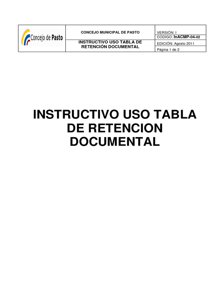 Instructivo Manejo de La TRD | PDF