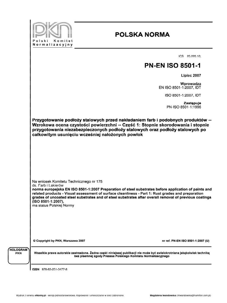 PN en Iso 8501 1 2007e | PDF