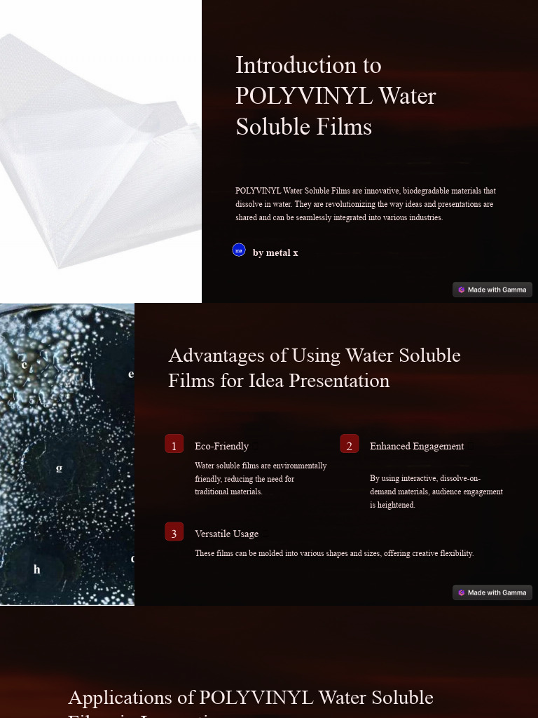 POLYVINYL Water Soluble Films | PDF | Water | Polyvinyl Chloride