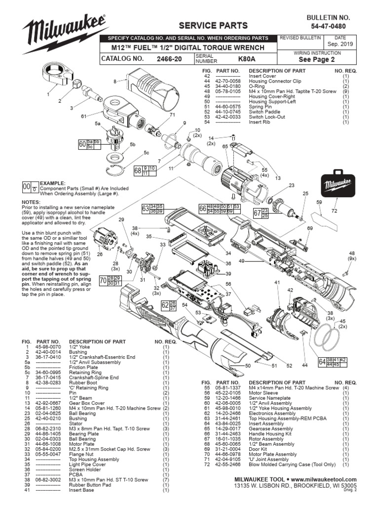 Service Parts: Bulletin No | PDF | Machines | Manufactured Goods