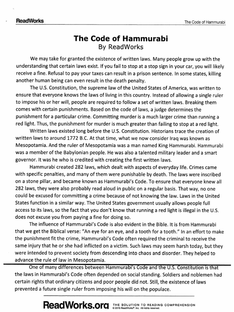 The Code of Hammurabi | PDF