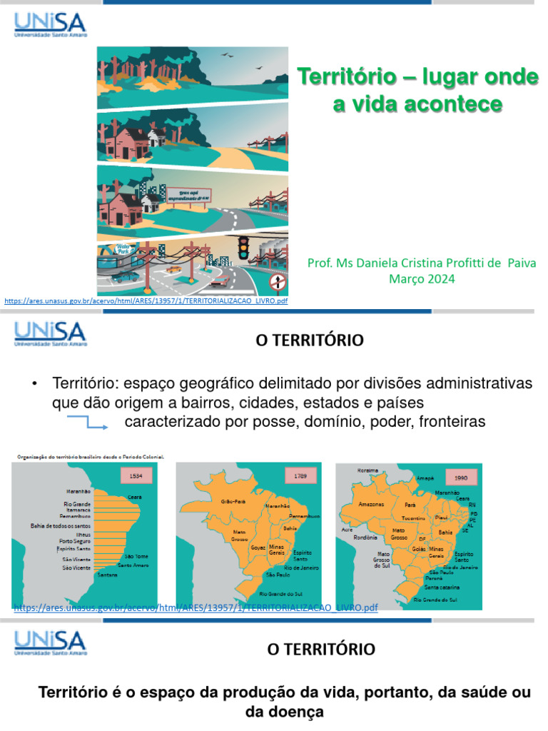 Aula 3 TerritÃ Rio Lugar Onde A Vida Acontece | PDF | Geografia