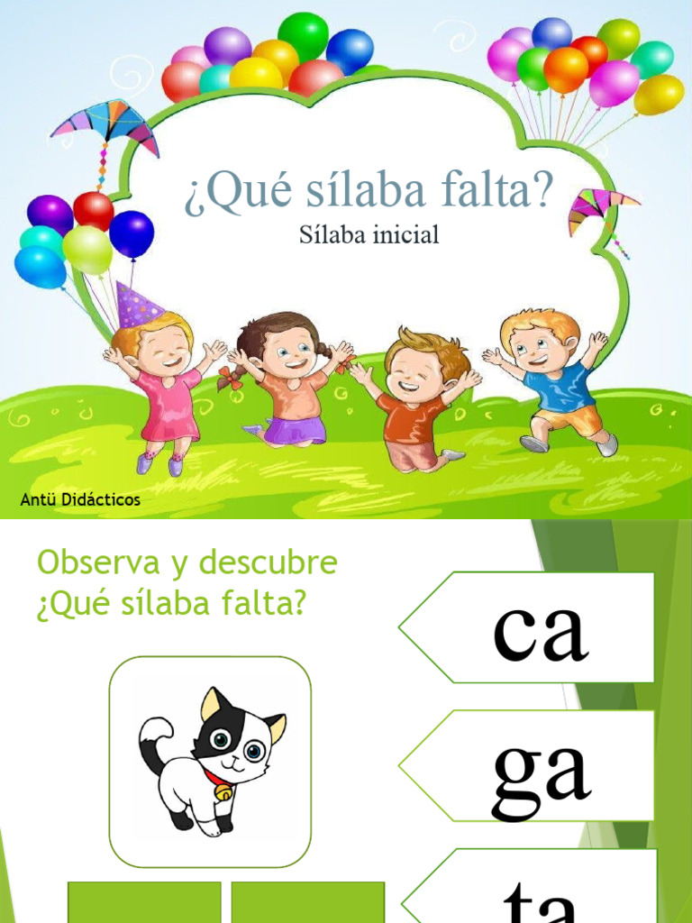 Sonido Inicial Silabico | PDF