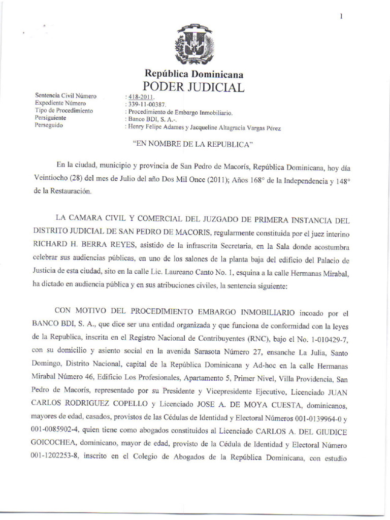 Expediente para realizar el embargo inmobiliario | PDF