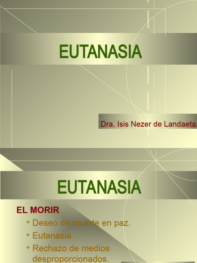Eutanasia | PDF | Cuidados paliativos | Medicina