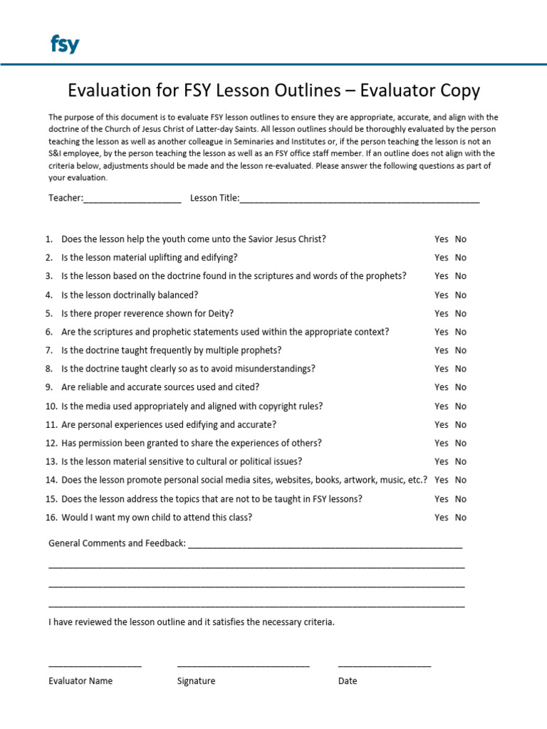 Fsy Lesson Outlines | PDF | Jesus | Chastity