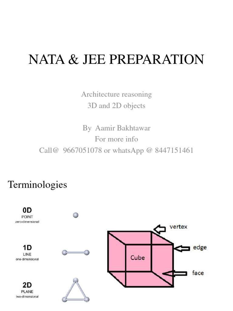NATA & JEE PREPARATION - 2023 - 2d 3d | PDF | Art