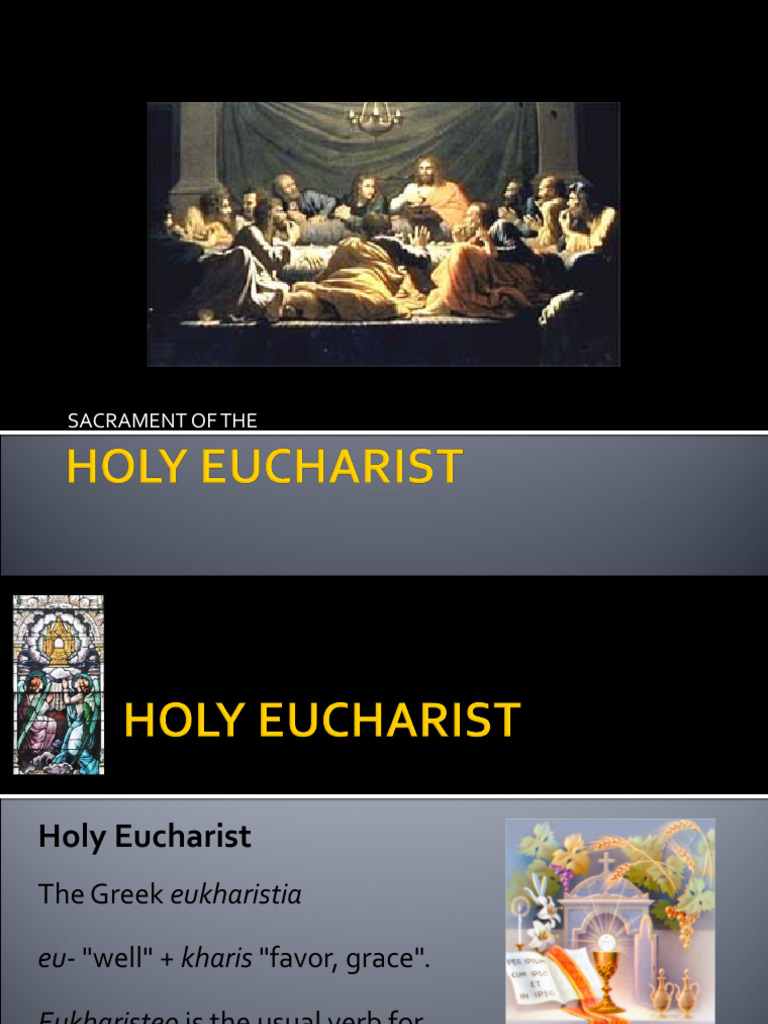 Holy Eucharist | PDF | Eucharist | Sacraments