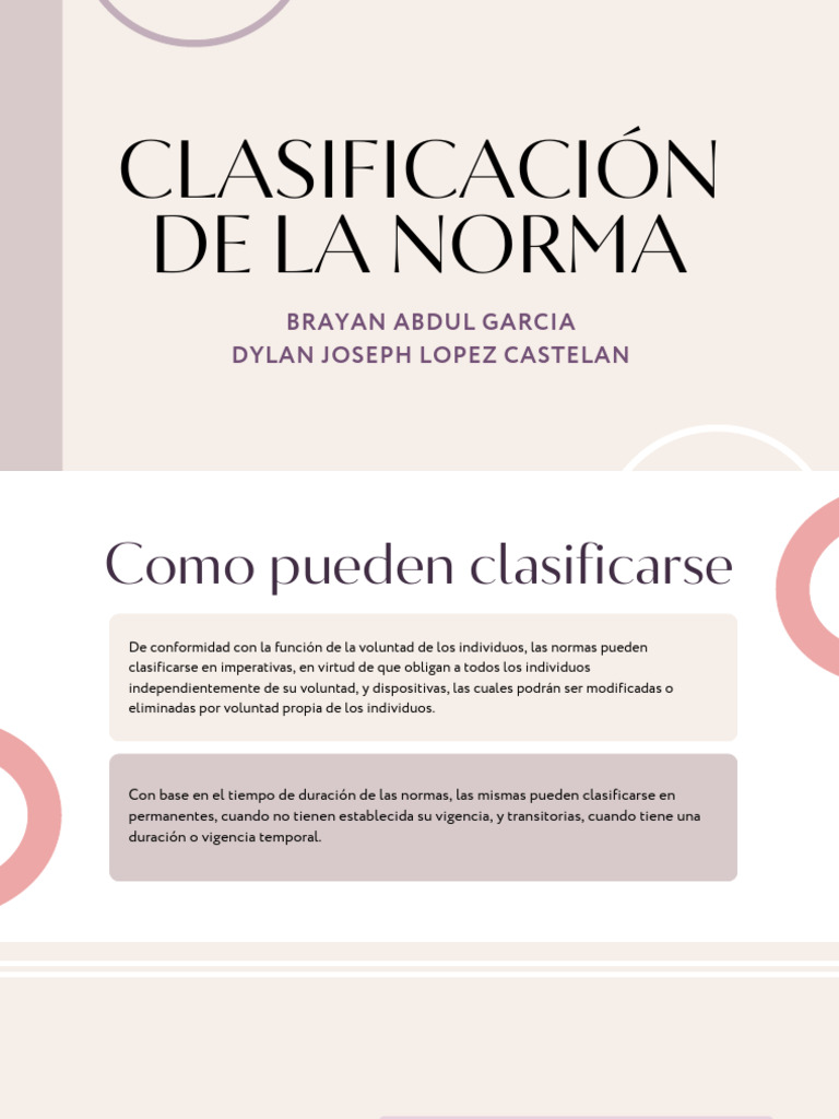 Clasificación de La Norma | PDF | Moralidad | Comportamiento
