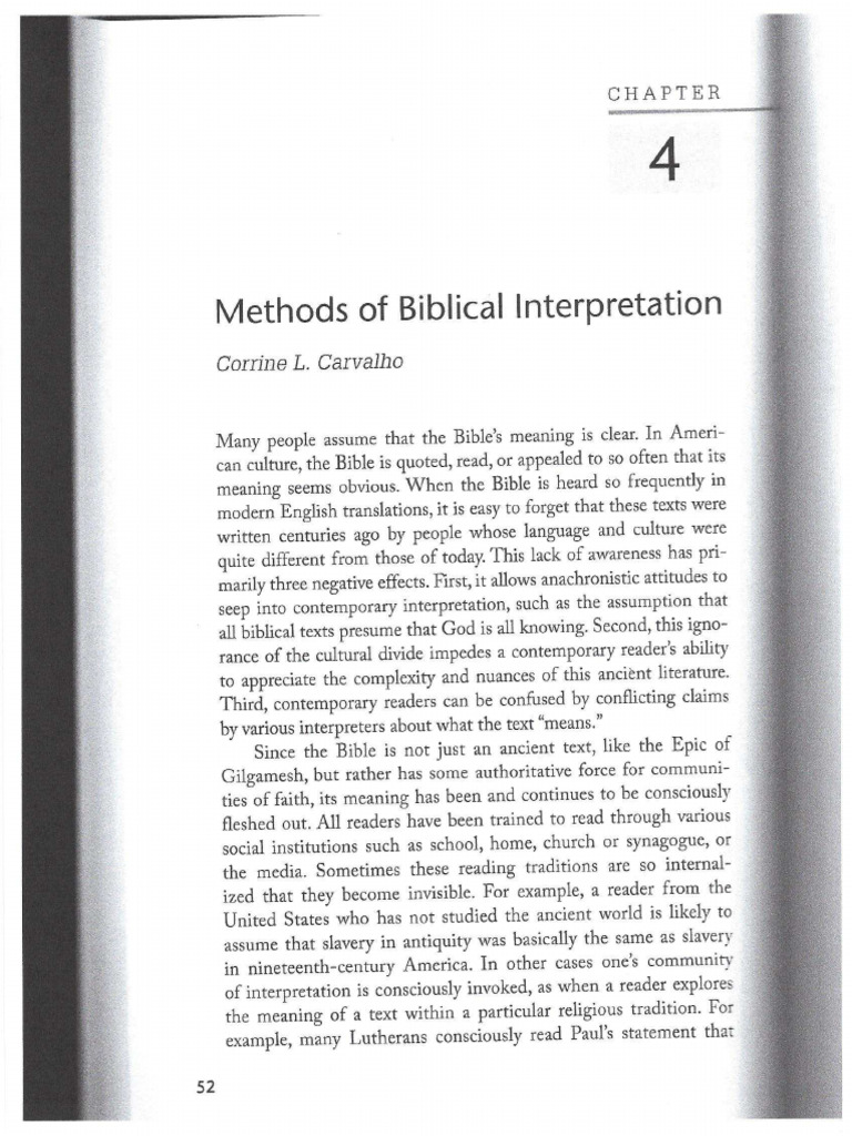 Methods of Biblical Interpretation | PDF