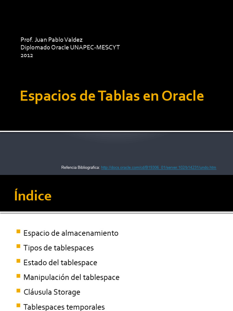 Espacios de Tabla | Descargar gratis PDF | Bases de datos | Archivo de computadora