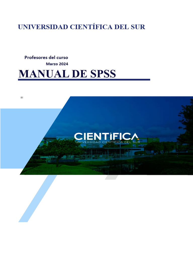 Manual - Manejo Basico Del Spss | PDF | Spss | Nivel de medida
