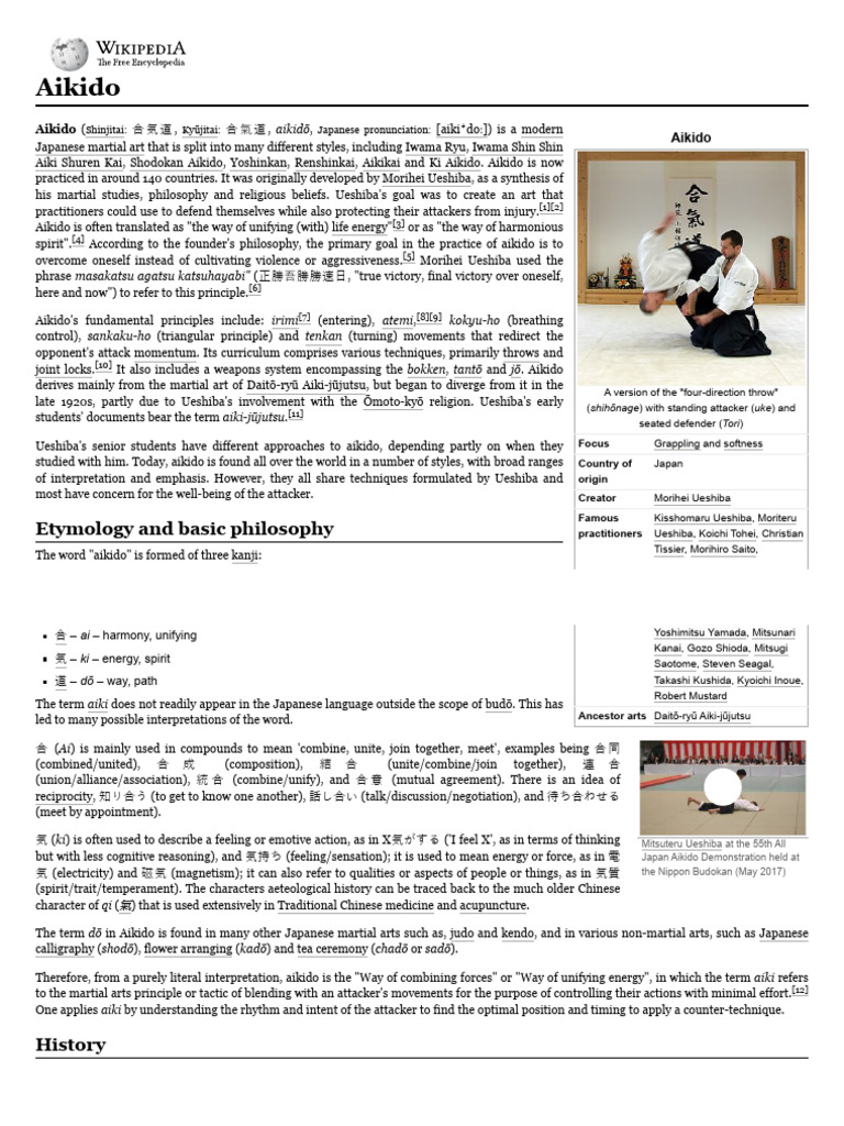 Aikido | PDF | Aikido | Gendai Budo