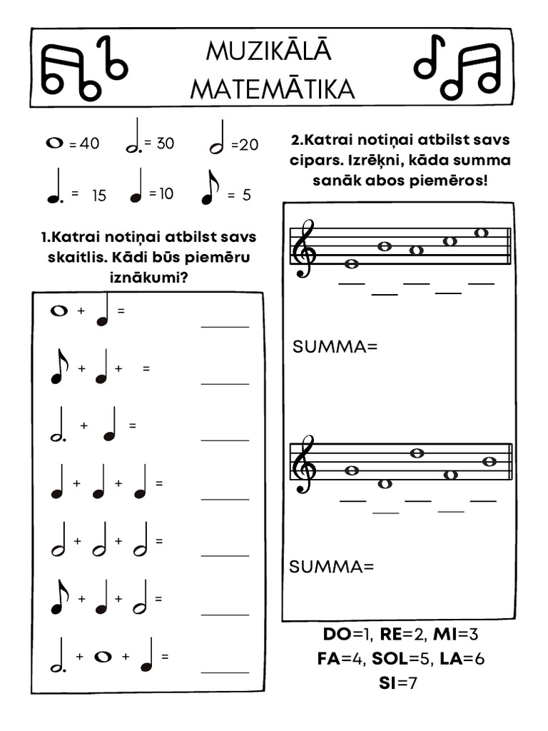 Muzikala Matematika Ybdz0u | PDF