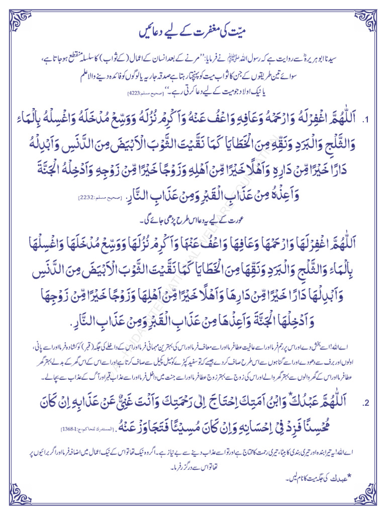 Mayyit-ki-Maghfirat-ki-Duain | PDF