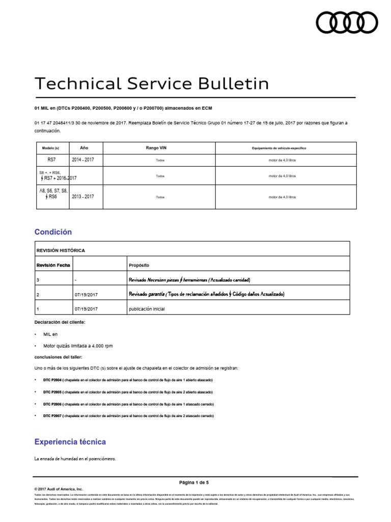 Condición: 01 Mil en (Dtcs P200400, P200500, P200600 Y / O P200700 ...