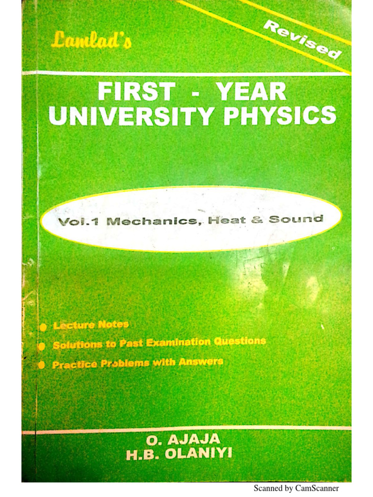 LAMLAD FIRST YEAR UNIVERSITY PHYSICS-1-print | PDF