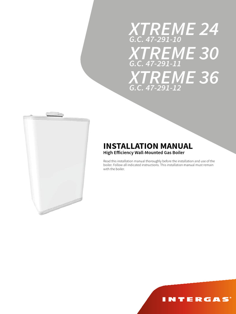 Xtreme Installation Manual | PDF | Water Heating | Boiler