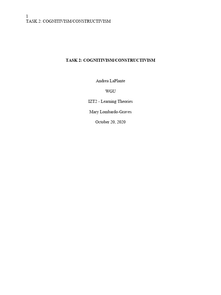 Cognitivism and Constructivism in Music Education | PDF ...