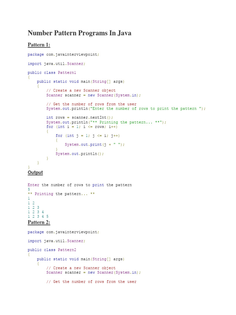 Number Patterns | PDF | Software | Object (Computer Science)