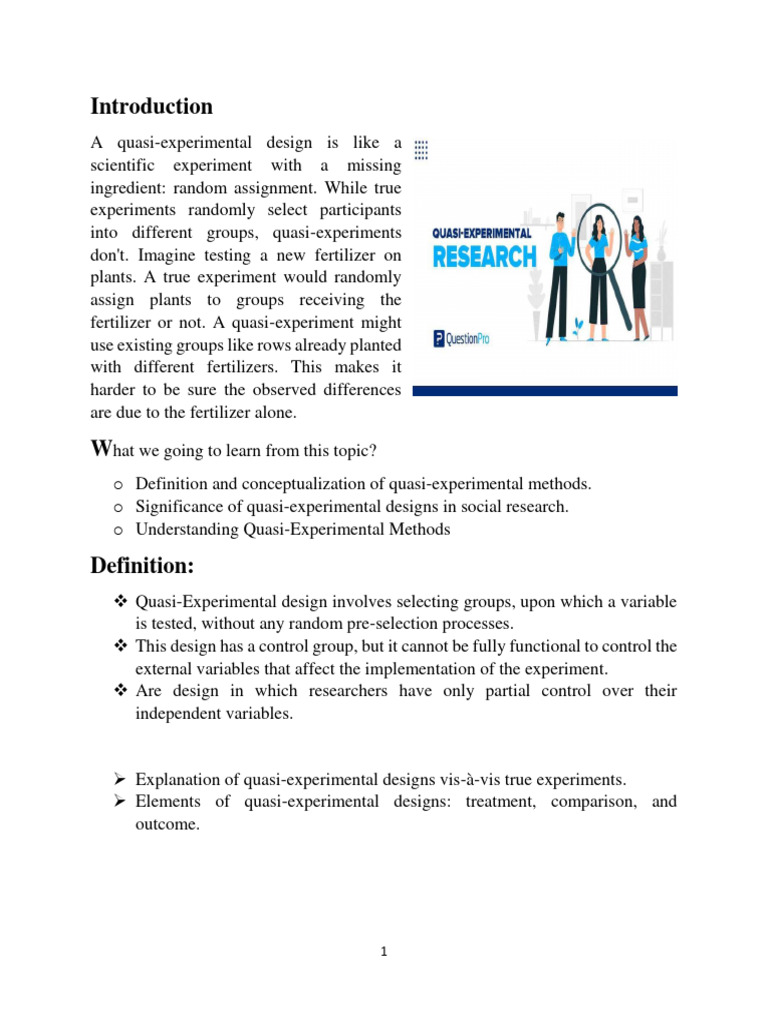 Quasi Experimental Method 3 | PDF | Experiment | Mathematical And ...