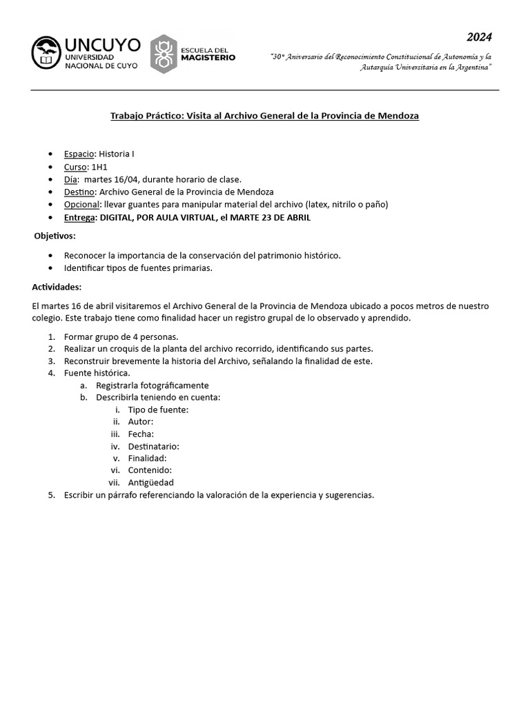 Magis 1h1 TP Archivo | PDF