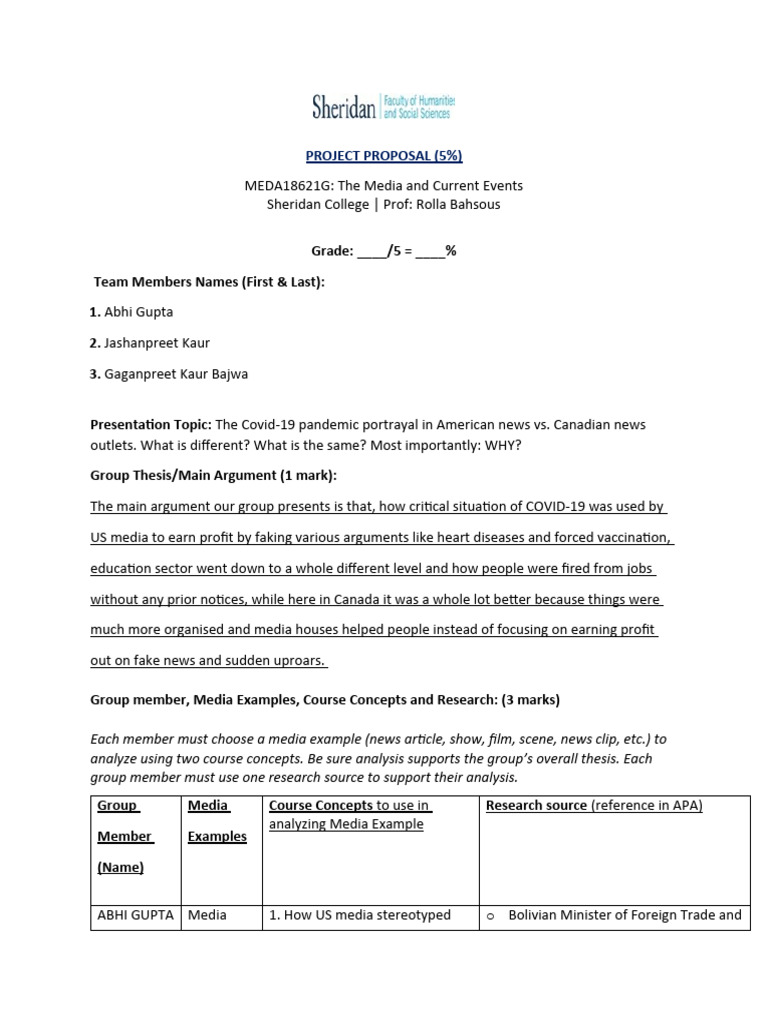 Project Proposal Group-6 | PDF | News | Bias