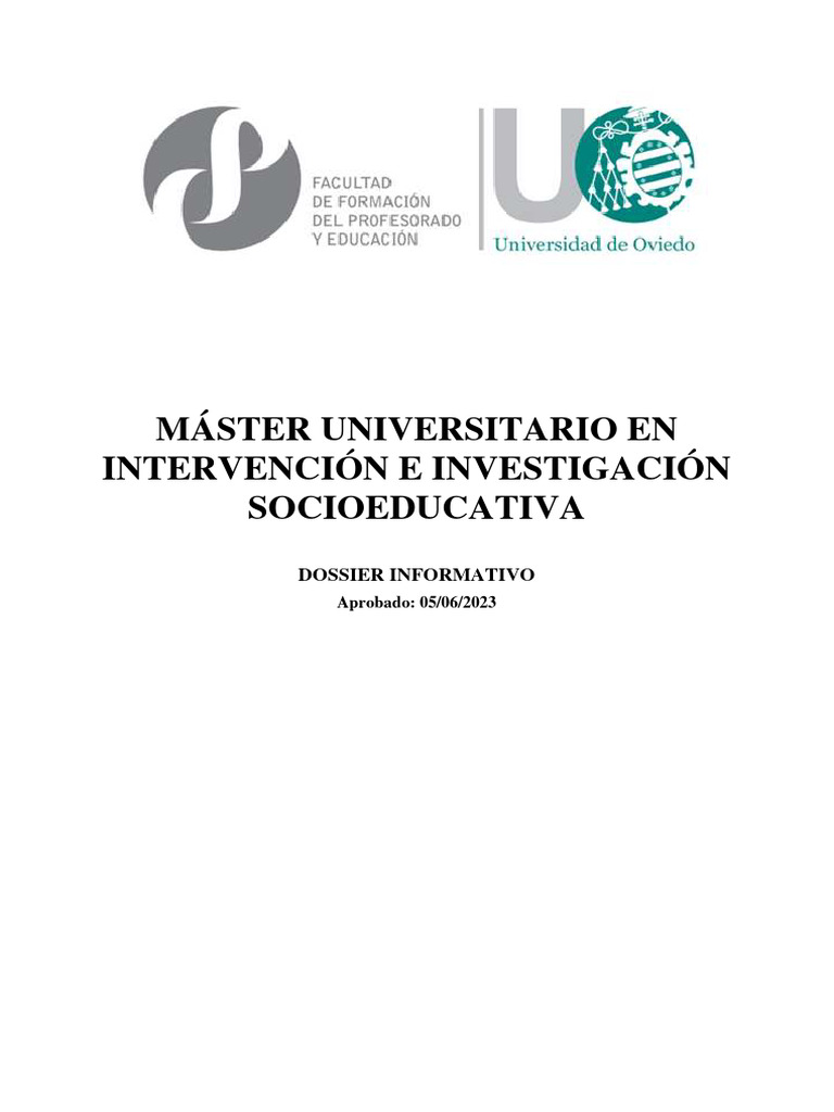 Máster Universitario en Intervención e Investigación Socioeducativa ...