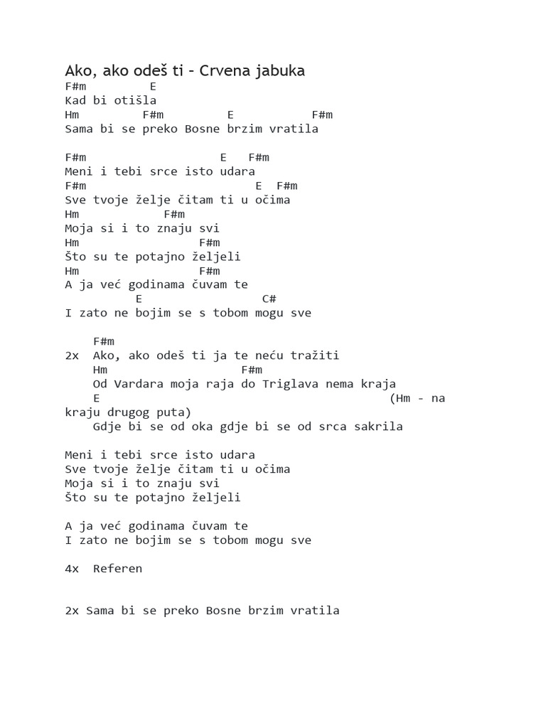 AKo Odes Ti Crvena Jabuka | PDF