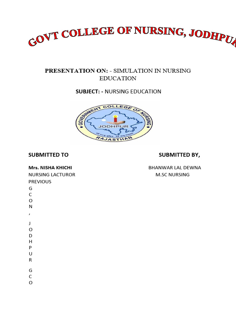 Simulation in Nursing Education | PDF | Simulation | Learning