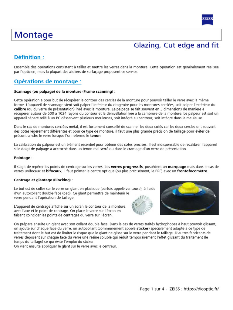Montage | PDF | Lunettes