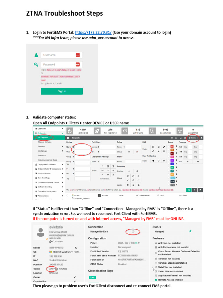 FortiClient ZTNA Troubleshoot | PDF | Computers