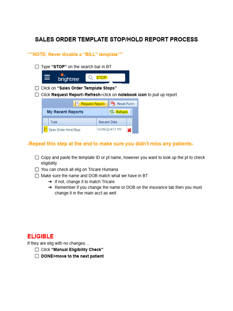 SALES ORDER TEMPLATE STOPS PROCESS - Google Docs | PDF | Business ...