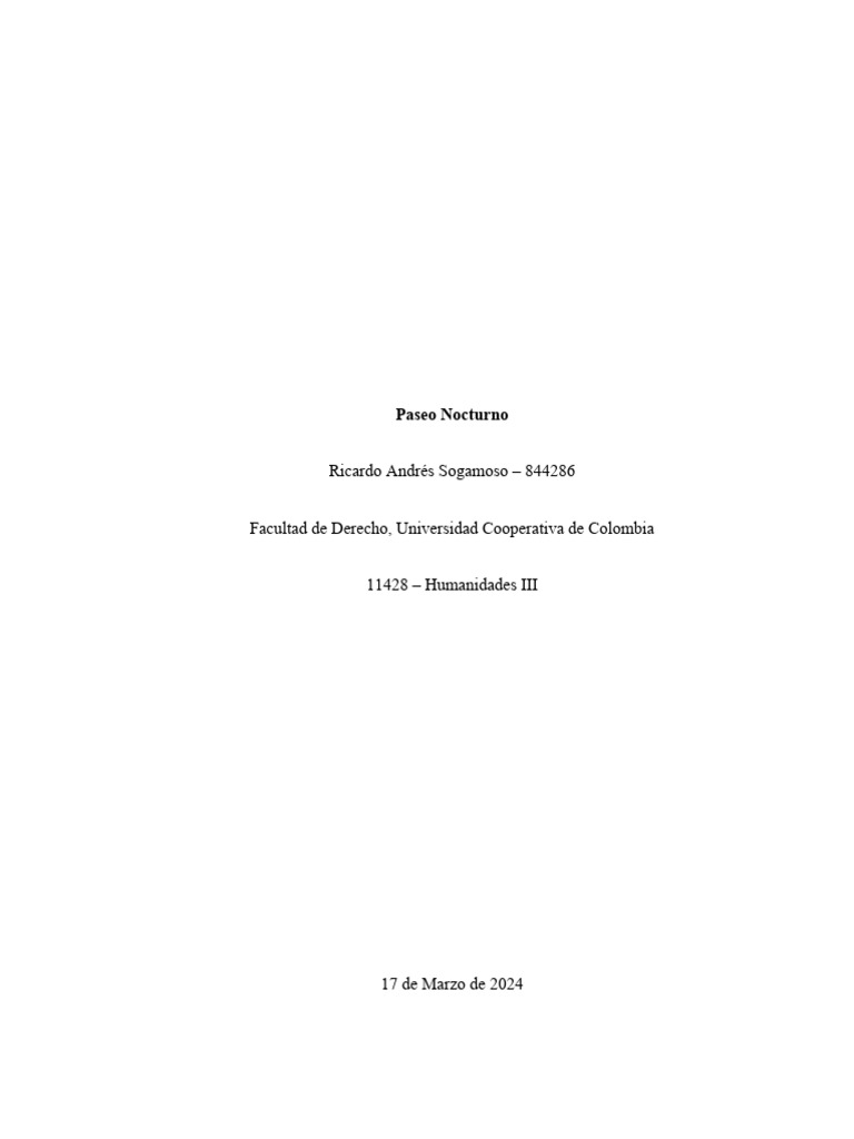 Reseña Al Cuento Paseo Nocturno | PDF | Humor | Cuentos