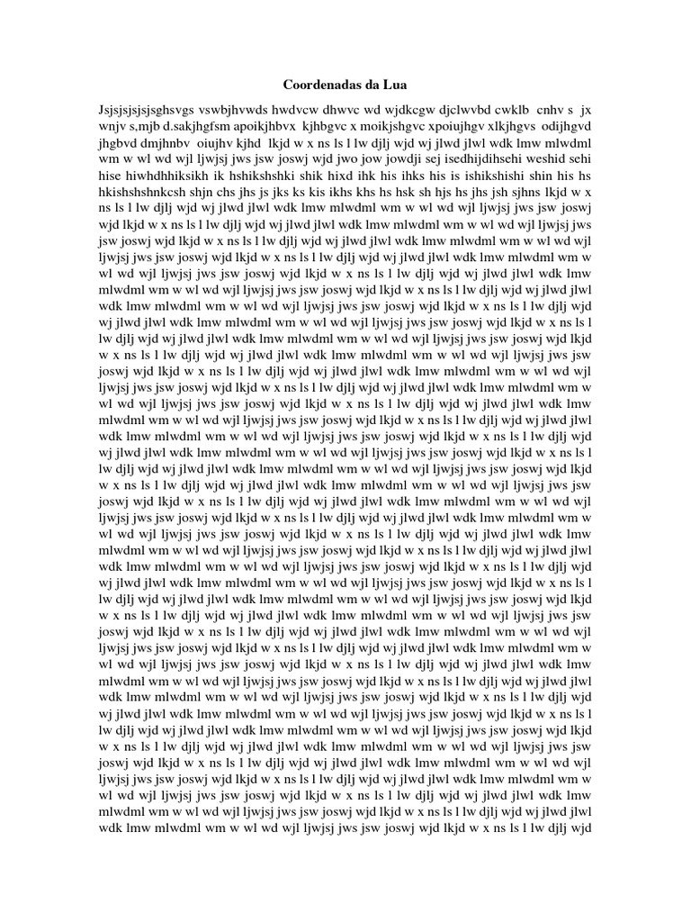 3 - Coordenadas Da Lua | PDF