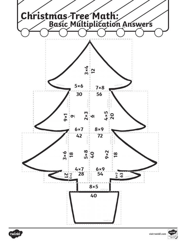 Answers Christmas Tree Math Puzzles For 3rd-5th Grade | PDF