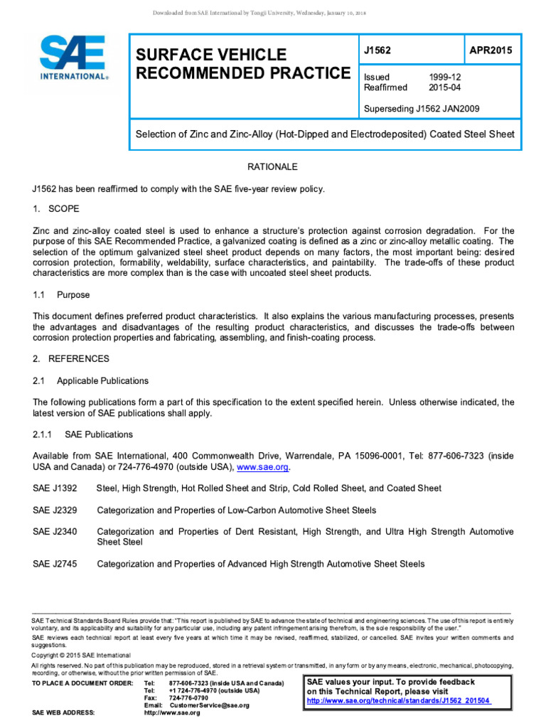 Zinc Coated Steel Strip Guidelines | PDF | Transition Metals | Metals