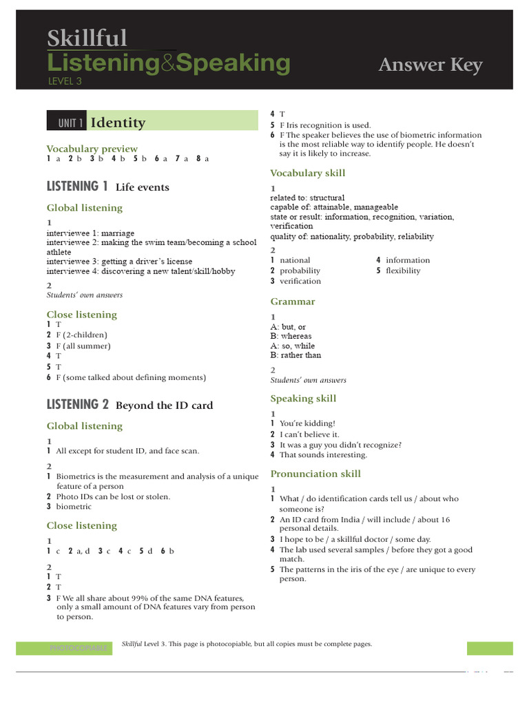 Skillful Ls3 Students Book Answer Key Compress | PDF | Invention | Patent