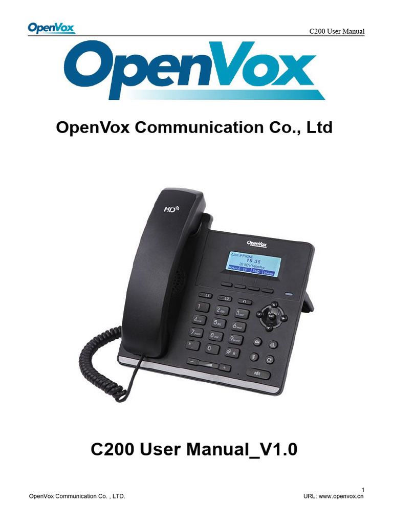 C200 IP Phone User Manual - 1 | PDF | Computer Network | Ip Address