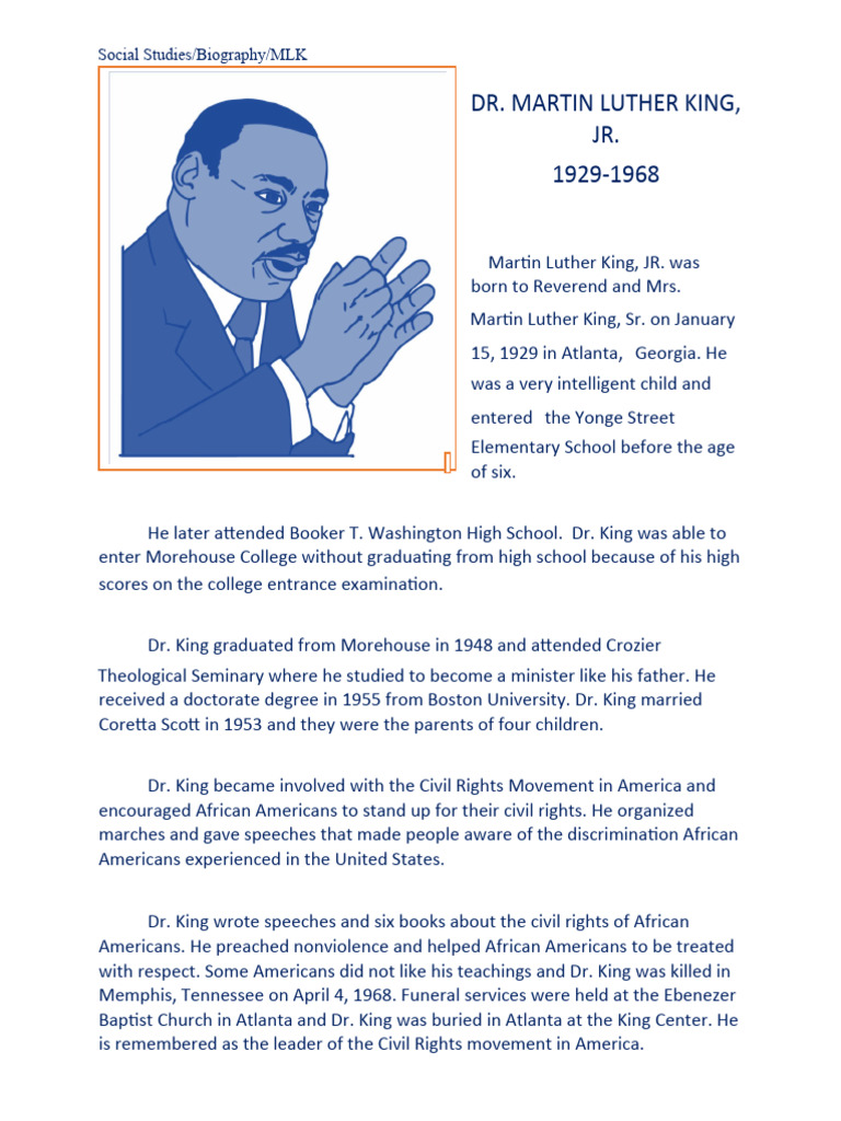 Martin Luther King Jr. | PDF | Martin Luther King Jr. | The United States