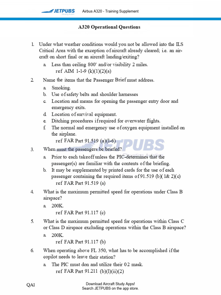 A320 - Operational Question | PDF | Flight Control Surfaces | Aviation