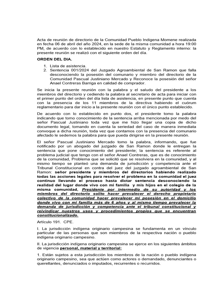 Acta de Pascual | PDF | Jurisdicción | Demanda judicial